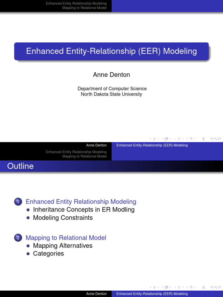 EER Course | PDF | Inheritance (Object Oriented Programming) | Conceptual Model