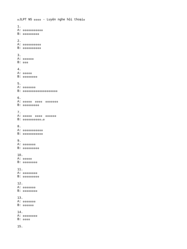 jlpt_n5_hội_thoại | PDF
