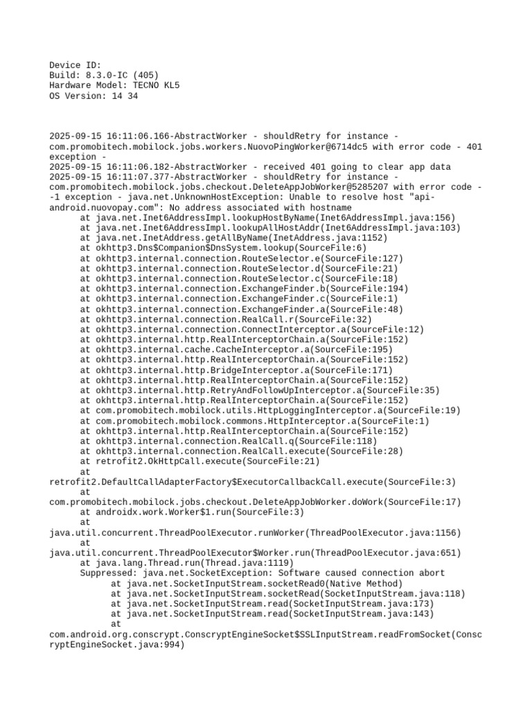 Nuovo Log1 | PDF | Java (Programming Language) | Domain Name System