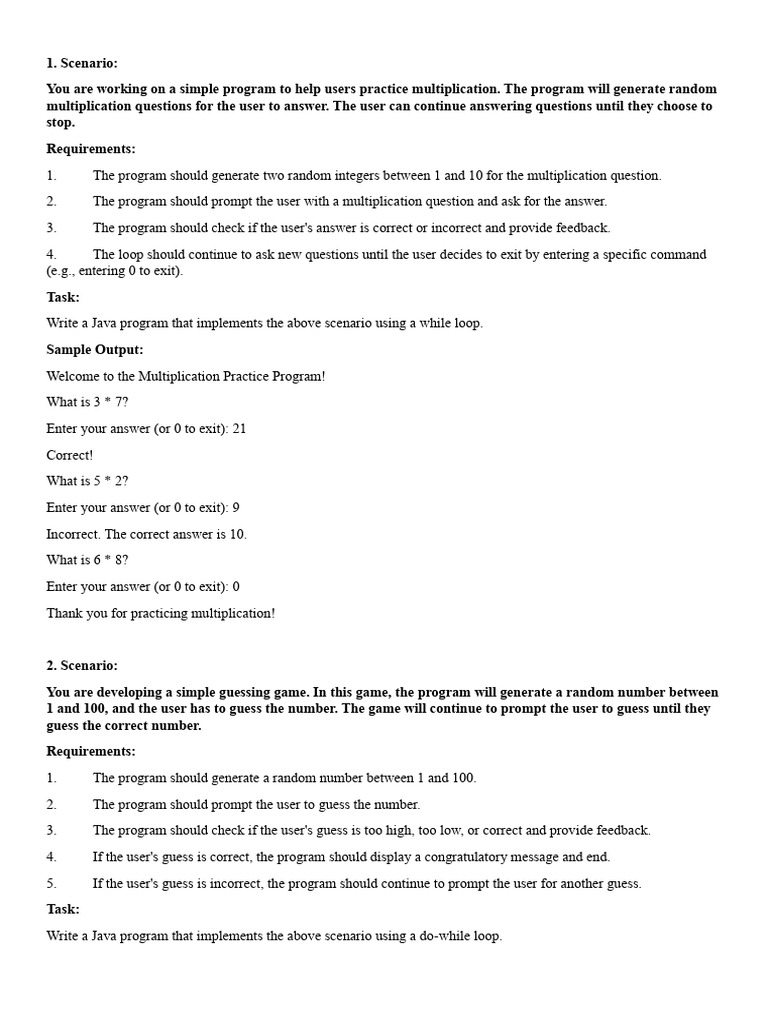 Day 3 Scenario Based Questions | PDF | Control Flow | Password