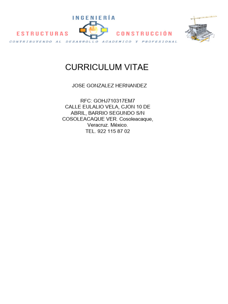 CV Jose Gonzalez Hernandez | PDF
