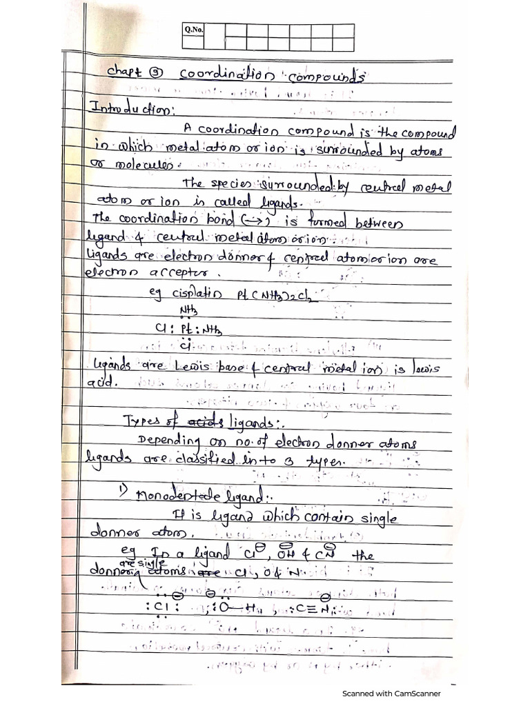 .Coordination Compounds PDF Class 12 | PDF