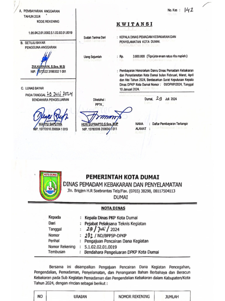 SPJ Honorarium Danru BLN Feb, Mar, Apr, Mei 10 Januari 2024 | PDF