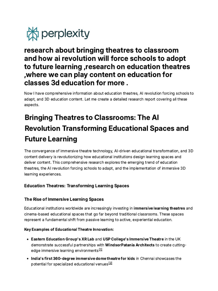 Research About Bringing Theatres To Classroom and | PDF | Learning ...