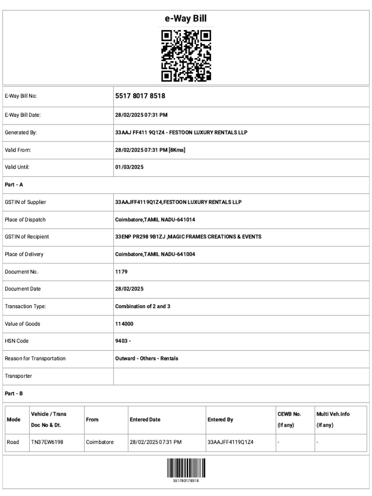 E-Way Bill System | PDF