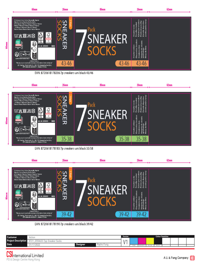 8721 - 2550633 7pp Sneaker Socks - V1 | PDF | Color | Visual Perception