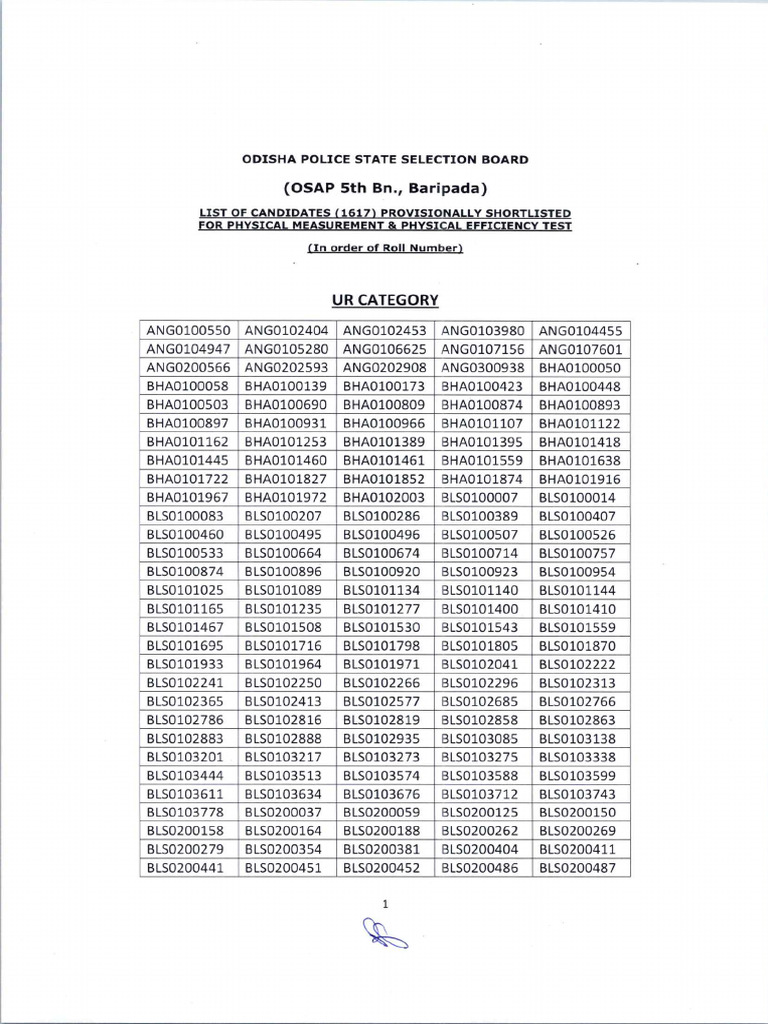 OSAP 5th Bn.baripada | PDF