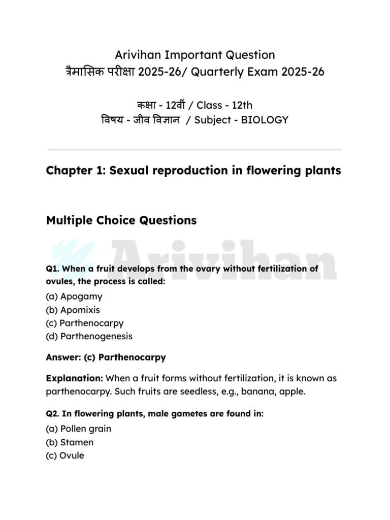 Bio Imp Eng | PDF | Fertilisation | Menstrual Cycle