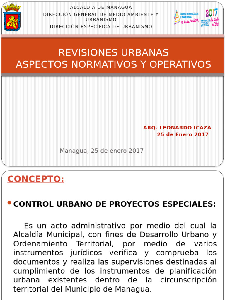 REVISIONES URBANAS y Aspectos Normativos y Operativos 2017 | PDF