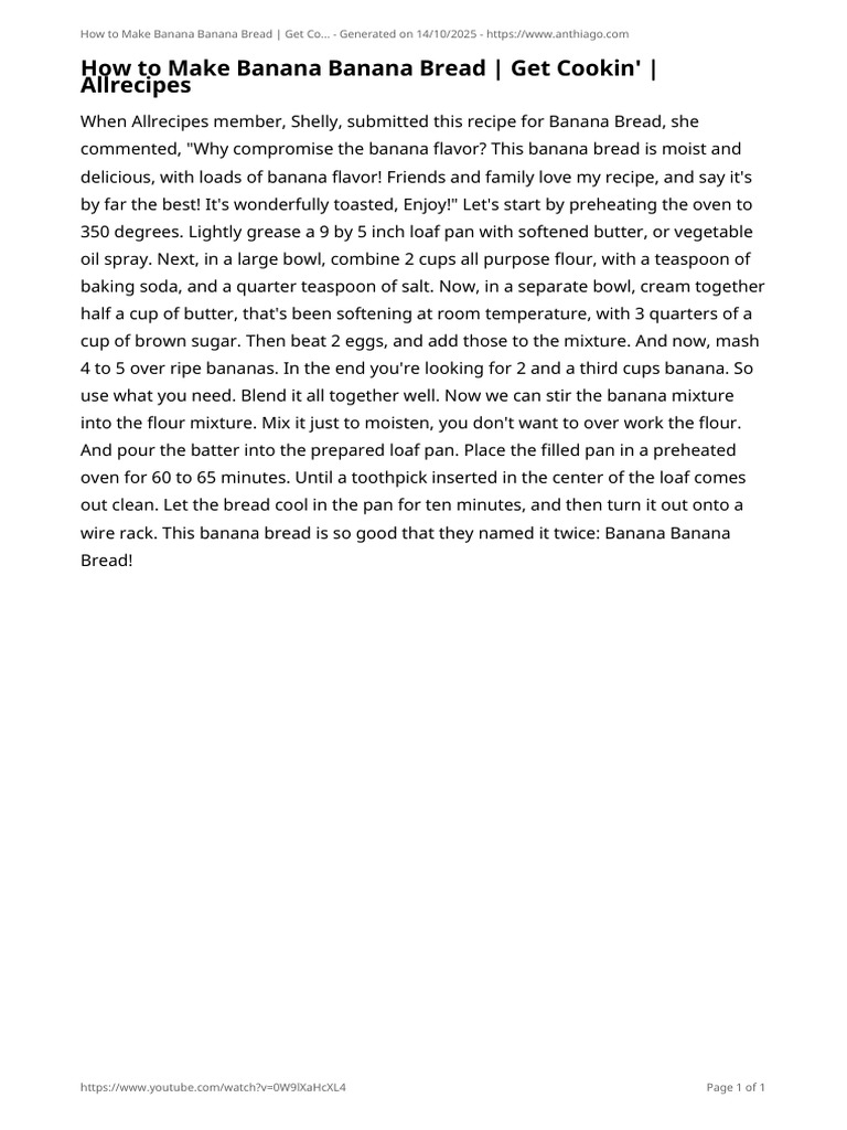 How To Make Banana Banana Brea-10!14!2025 | PDF
