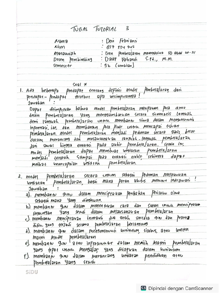 Tugas 3 Tren Pembelajaran Matematika Abad Ke-21 Devi Febrianti | PDF