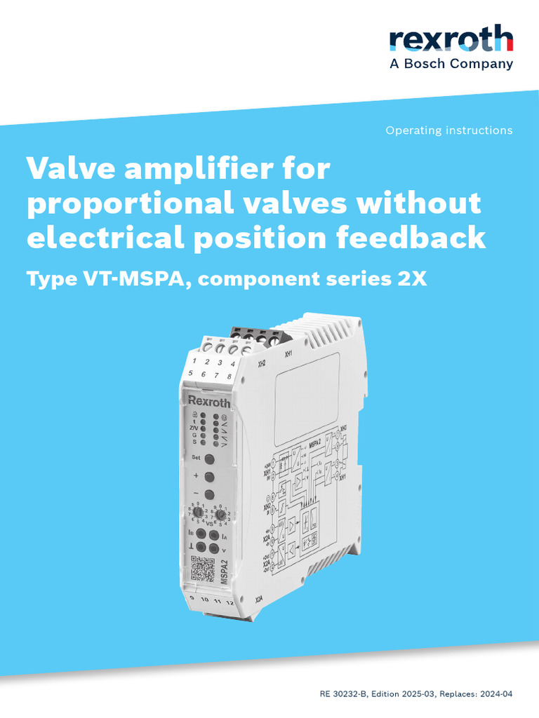 Valve Amplifier For Proportional Valves Without Electrical Position ...