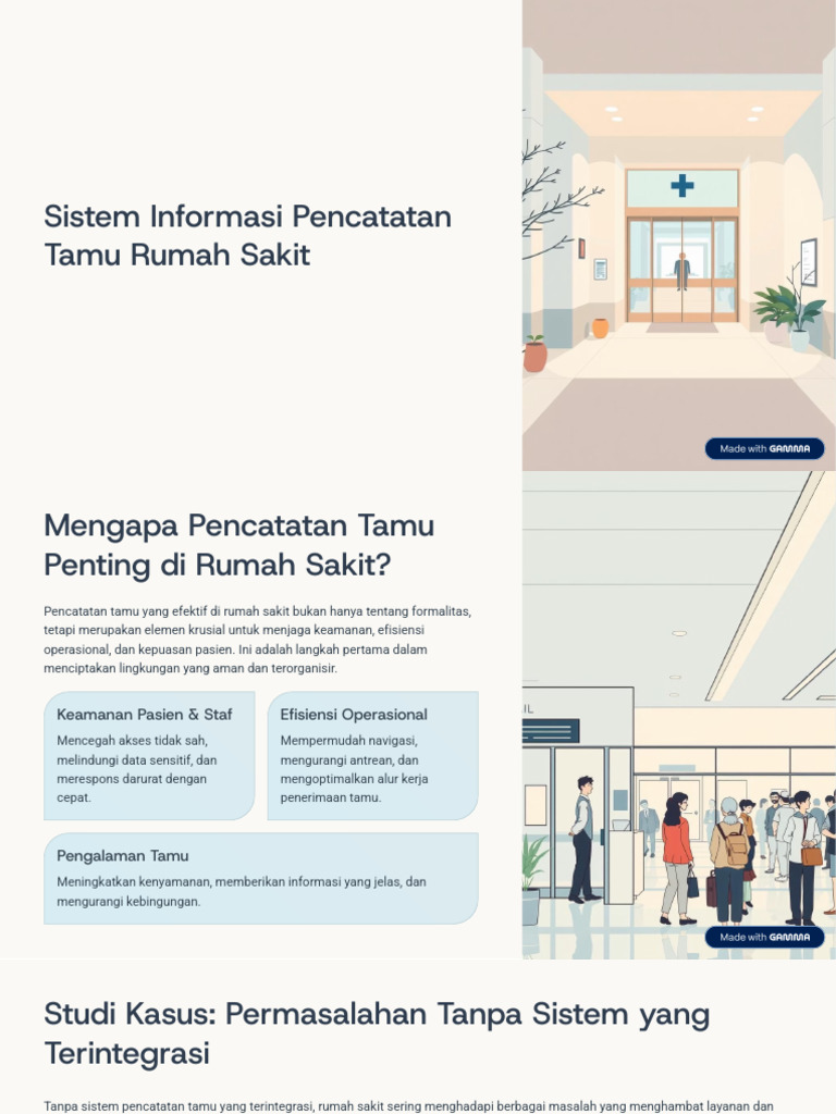 Sistem Pencatatan Tamu Rumah Sakit Modern | PDF