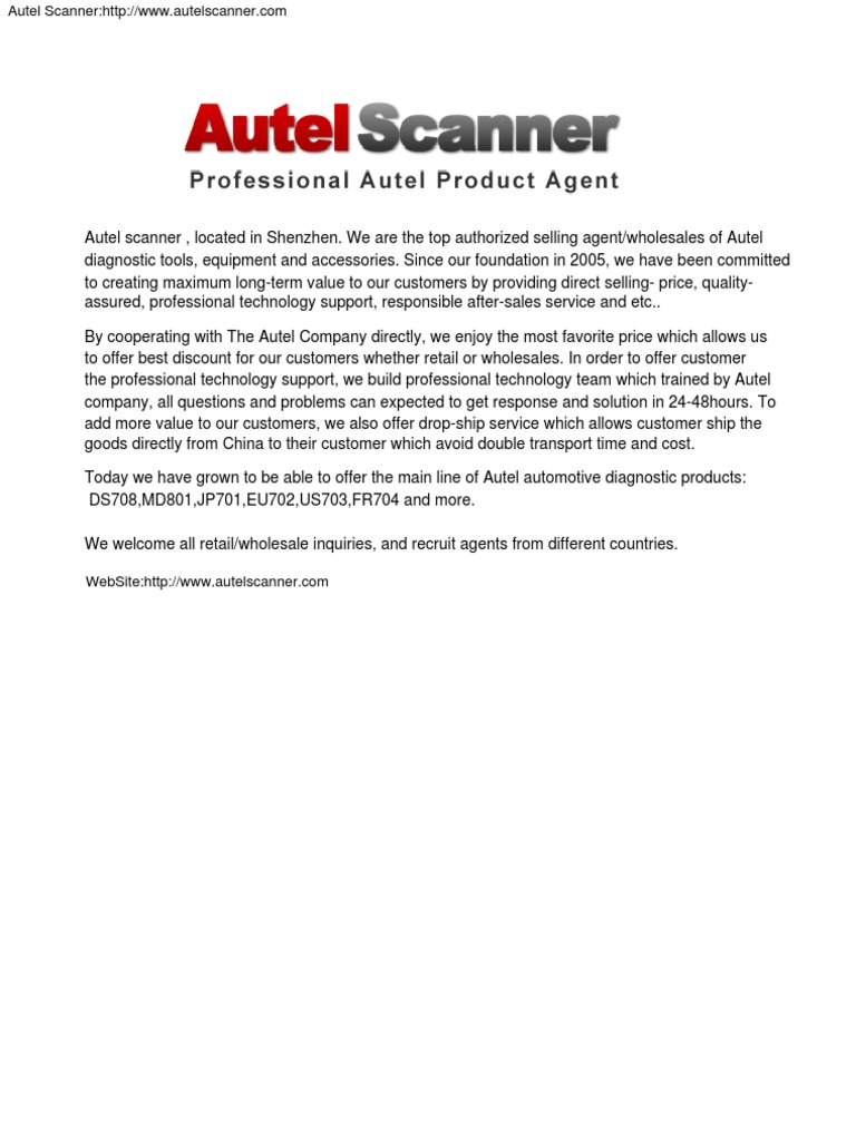 Autel Scanner: Diagnostic Tools Guide | PDF | Usb | Device Driver