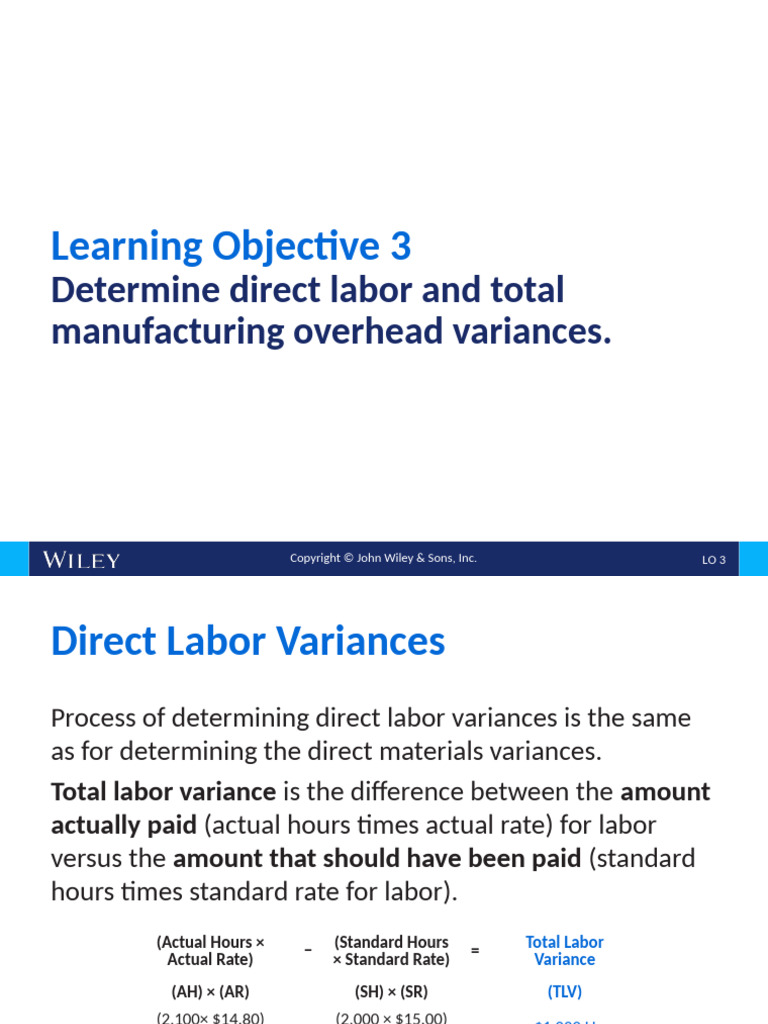 Direct Labor and Overhead Variances Explained | PDF | Variance | Copyright