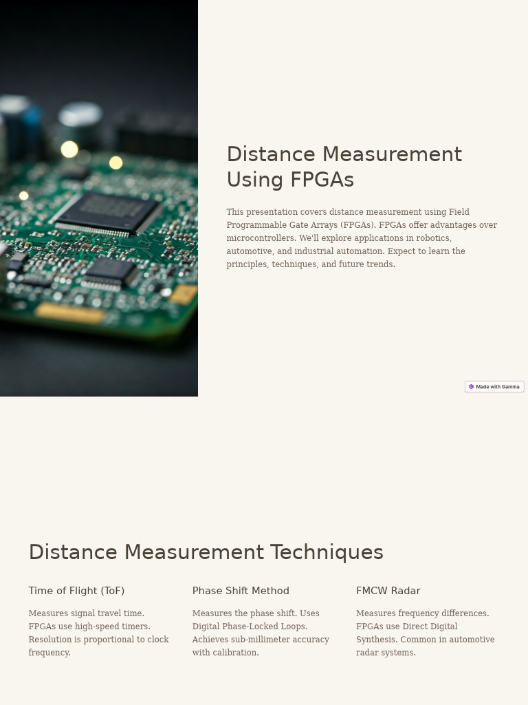 Distance Measurement Using FPGAs | PDF