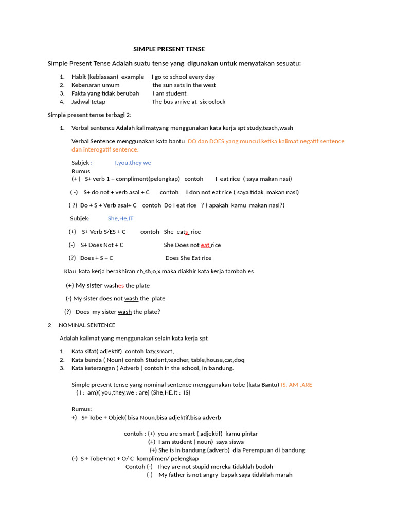 Understanding Simple Present Tense | PDF | Semantics | Language Families