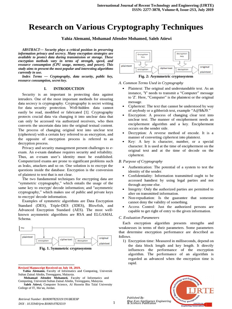 Research Paper DS | PDF | Encryption | Key (Cryptography)
