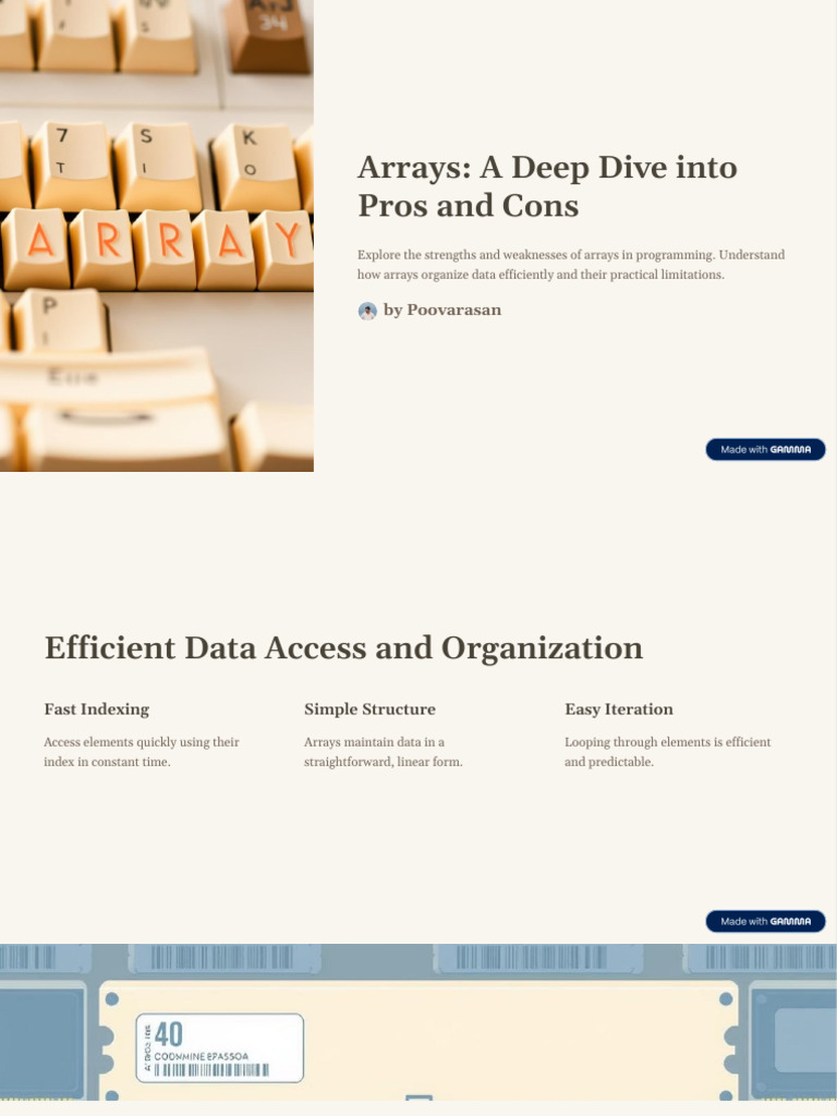 Arrays A Deep Dive Into Pros and Cons | PDF