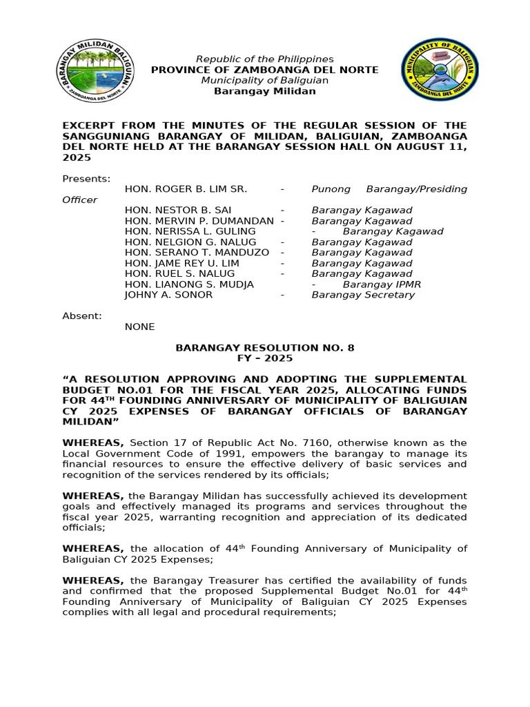 Resolution of Supplemental Diculom | PDF | Government