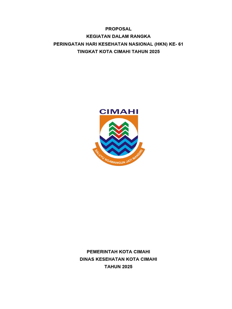 Proposal HKN ke-61 Kota Cimahi 2025 | PDF