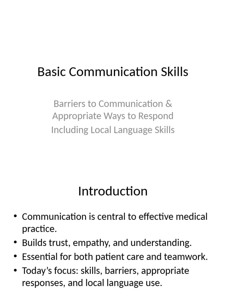 Essential Medical Communication Skills | PDF | Communication ...
