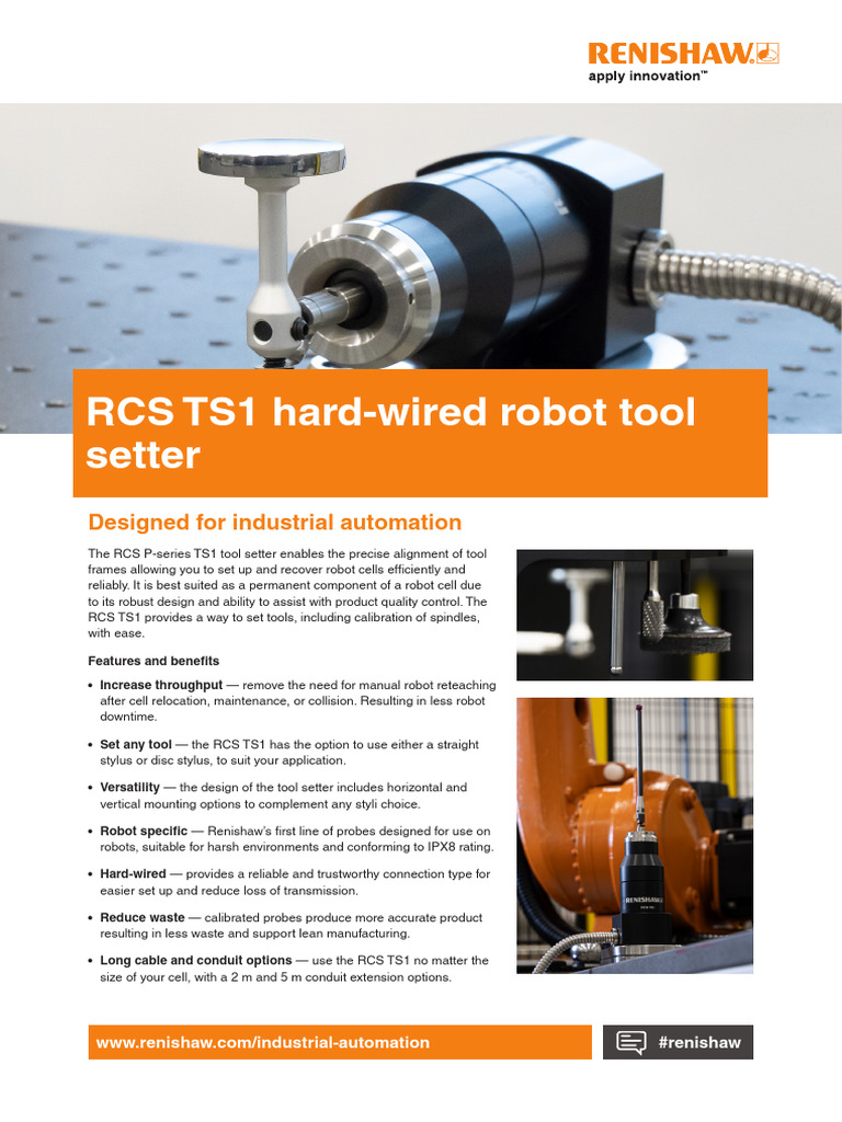 Flyer RCS TS1 Hard-Wired Robot Tool Setter | PDF | Electrical ...