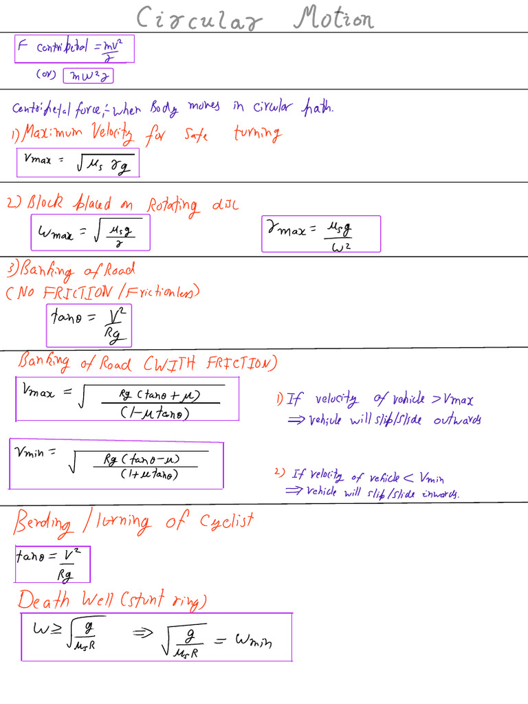 Dynamics of Circular Motion | PDF