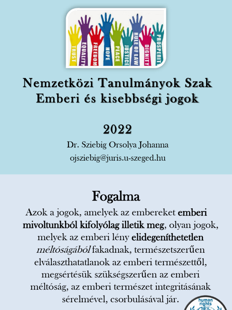 Emberi Jogok - Kisebbségi Jogok 2022 | PDF