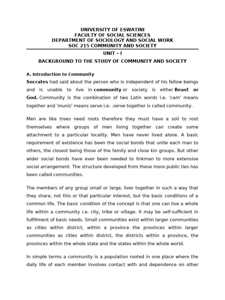 Unit 1 Notes Soc 215 | PDF | Mental Health | Loneliness