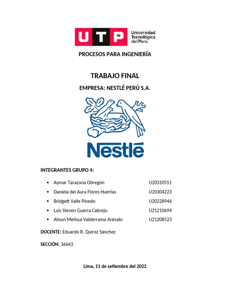 Avance 1 - Ppi | PDF | Hacerse un nido | Leche