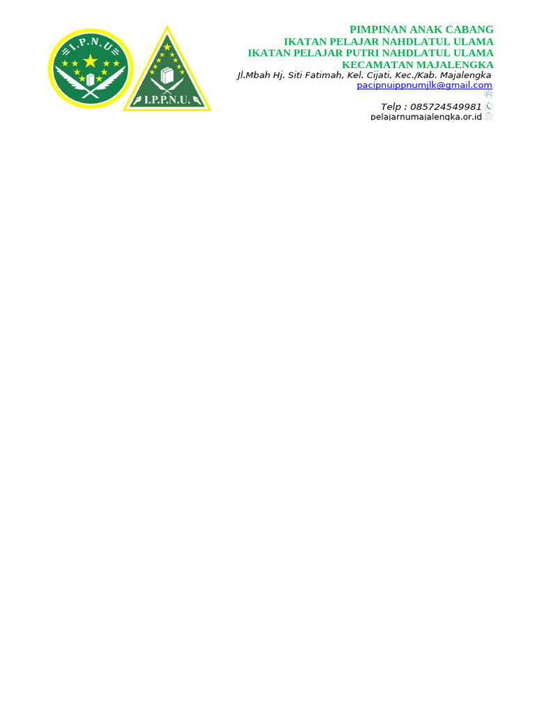 Kop Surat Ipnu Ippnu Terbaru | PDF