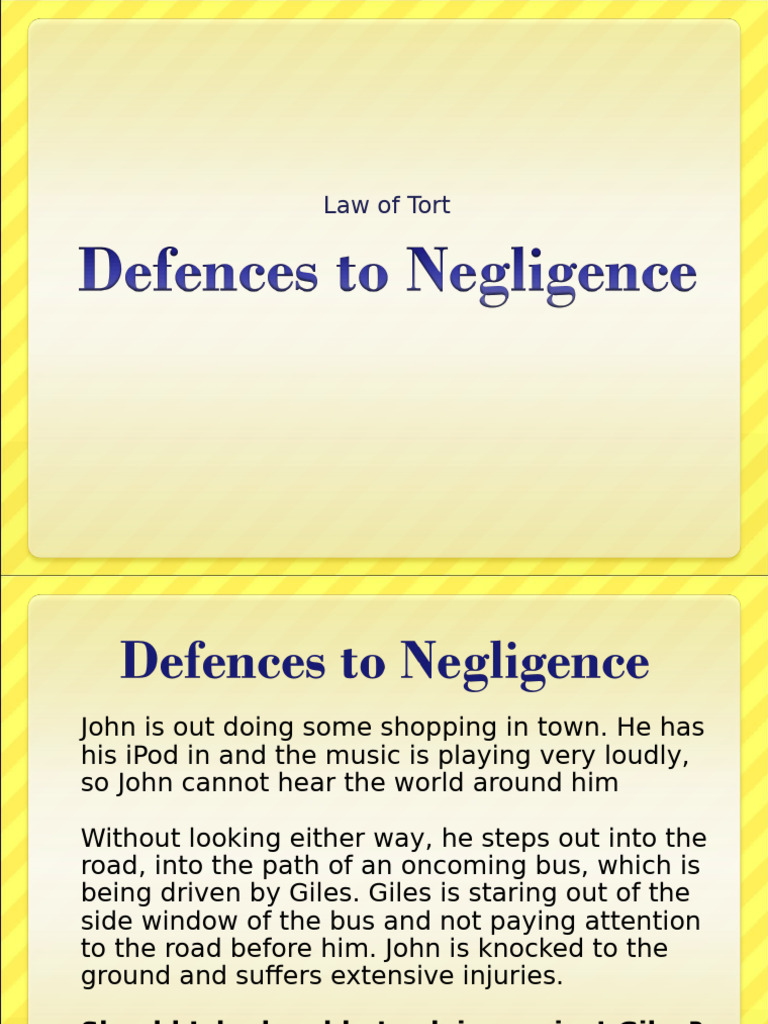 Understanding Contributory Negligence | PDF | Negligence | Contributory ...