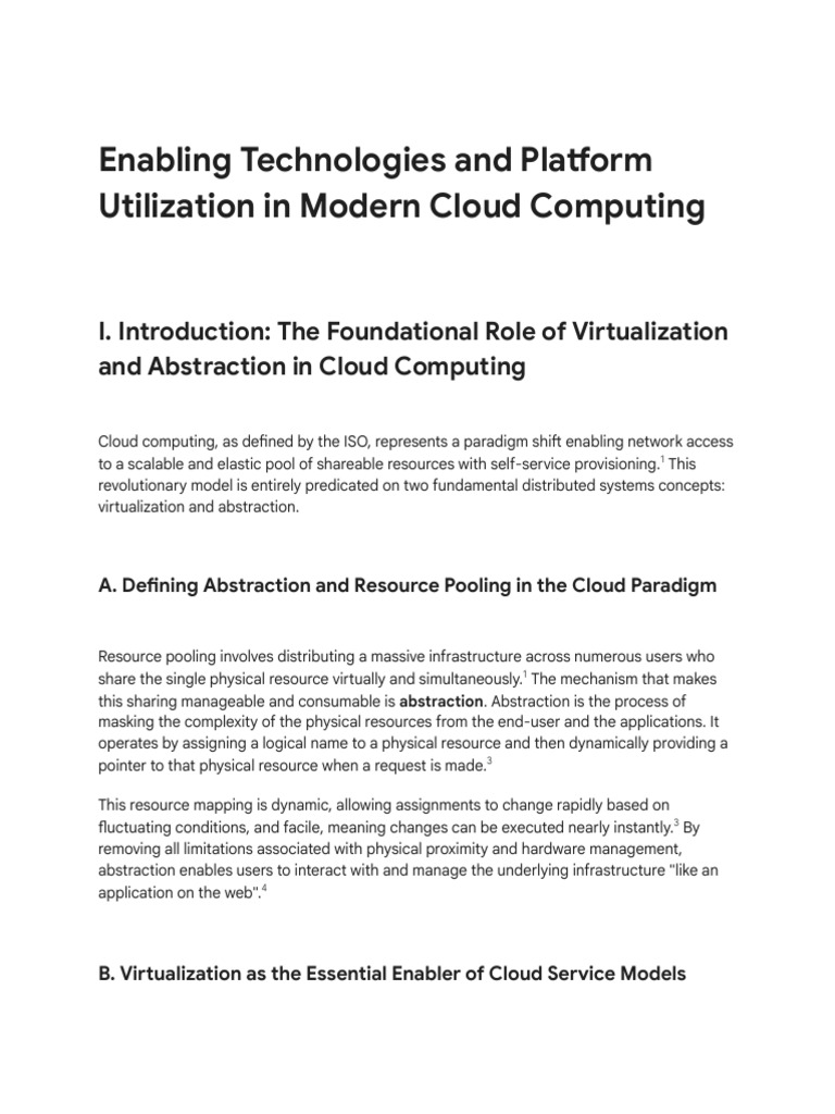 Cloud Computing: Virtualization & Abstraction | PDF | Cloud Computing ...