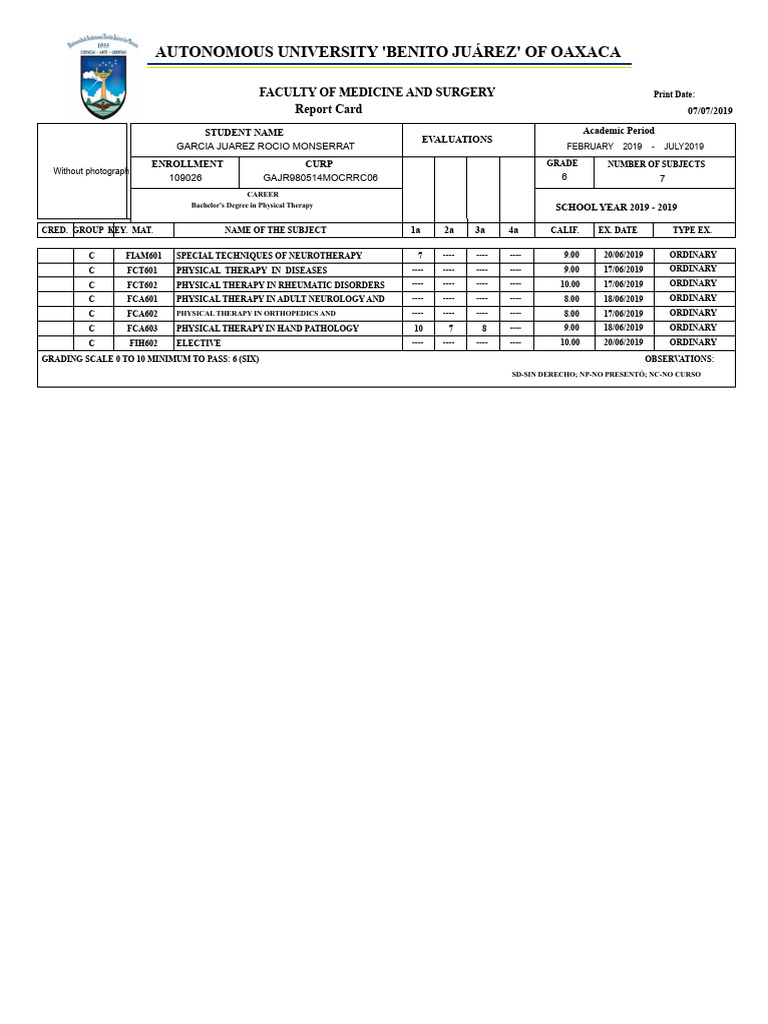 Format For Student Receipt | PDF | Physical Therapy | Clinical Medicine
