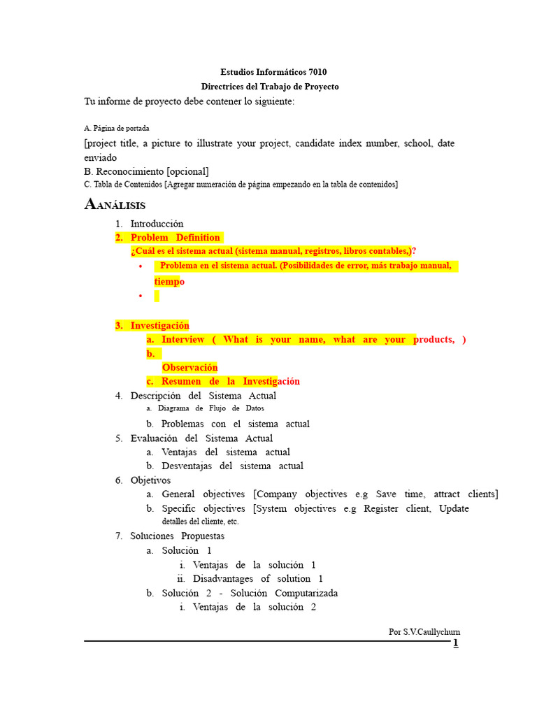 Directrices Del Proyecto de Computación de O Level | PDF | Software ...
