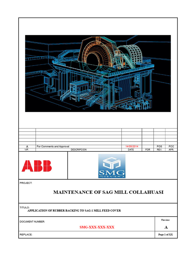 SAG Mill Maintenance Procedure Guide | PDF | Occupational Safety And ...