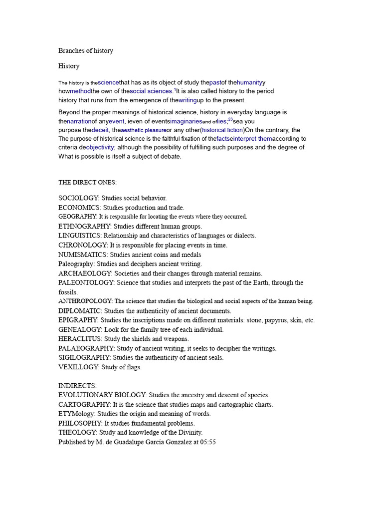 Branches of History | PDF