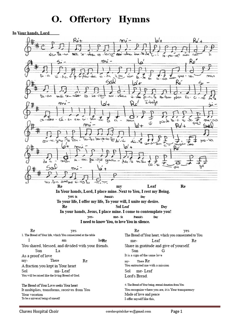 Offertory Hymns Sheet Music | PDF | Sacrifice | Altar