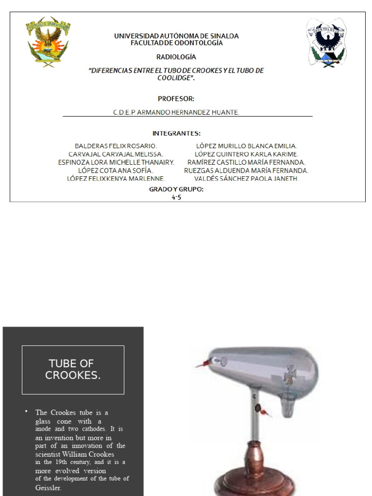 Crookes Tube and Coolidge Tube | PDF | Vacuum Tube | X Ray