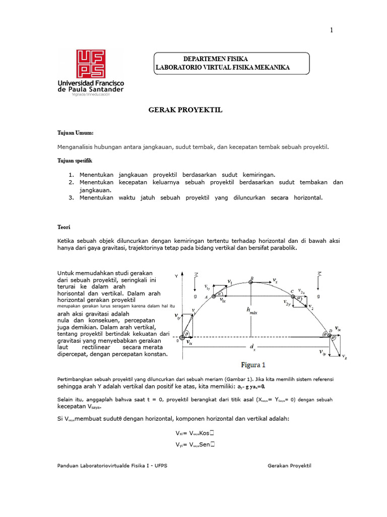 Praktik No. 7 Gerakan Proyektil | PDF