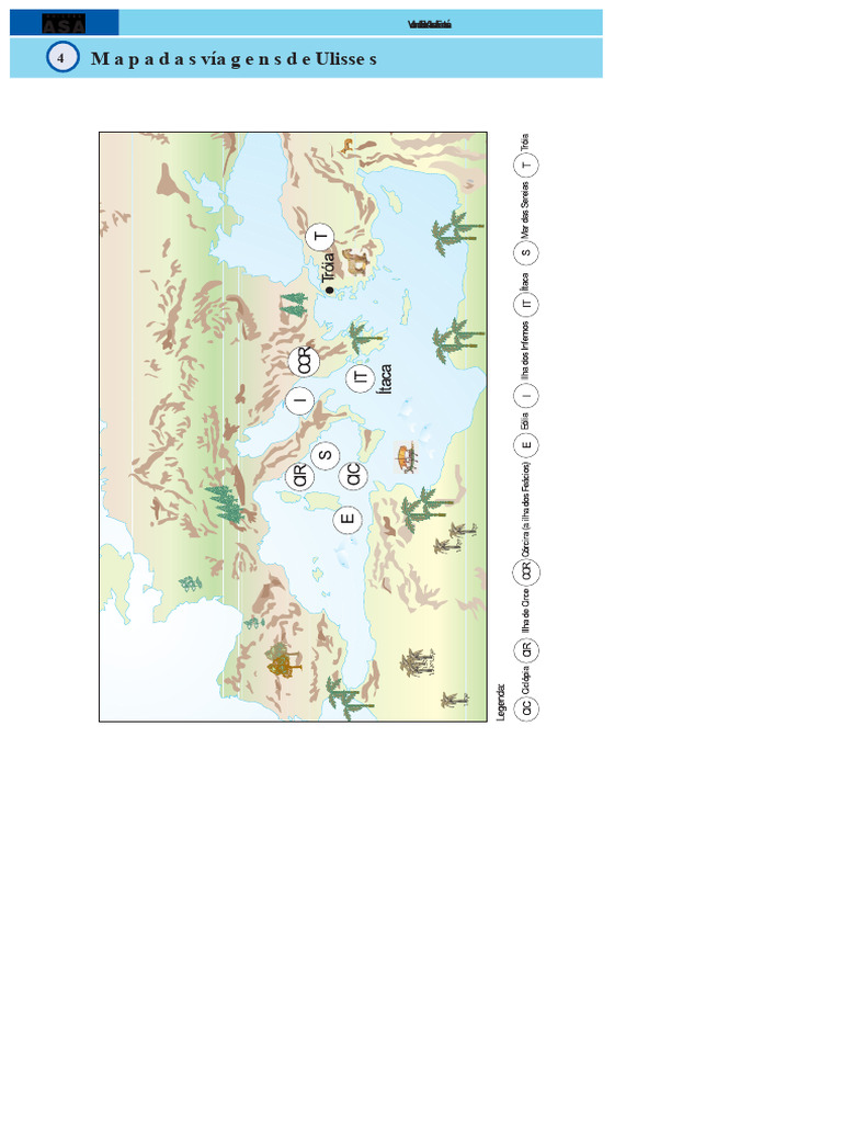 Mapa de Los Viajes de Ulises | PDF