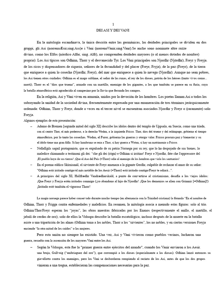 Los dioses de los germanos (Dumézil) | PDF | Odin | Æsir