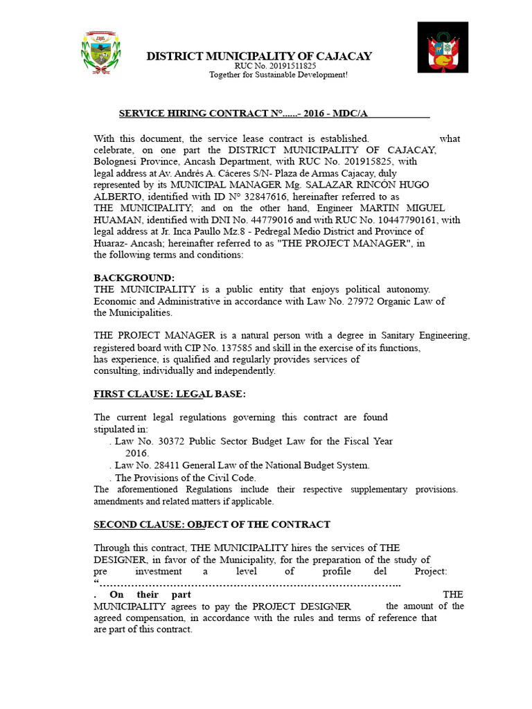 Model Contract 02 | PDF | Business Law | Private Law