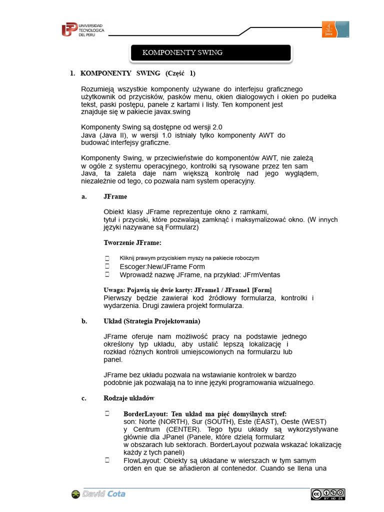 Komponenty Swing | PDF