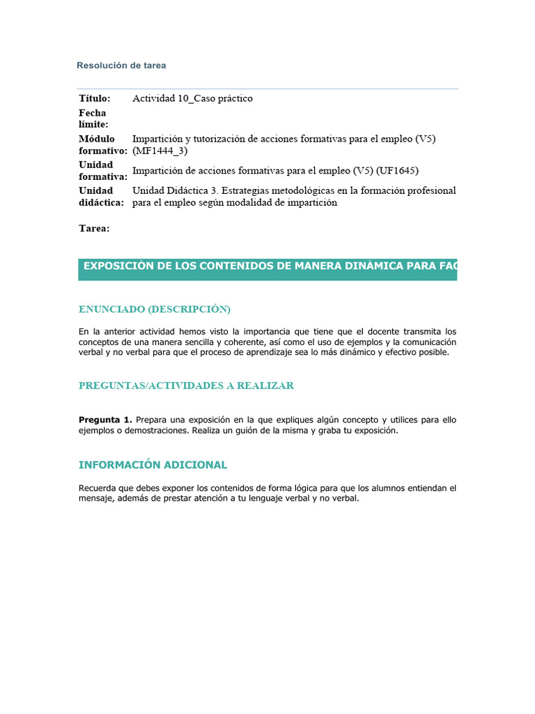 Act10 Ud3 Mf1443 3 Carmen Vazquez | PDF | Maestros | Modificación de comportamiento