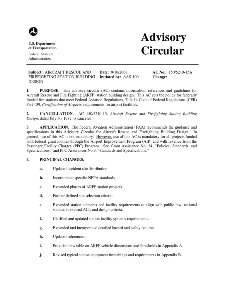 Aircraft Rescue and Firefighting Station Building Design | PDF ...