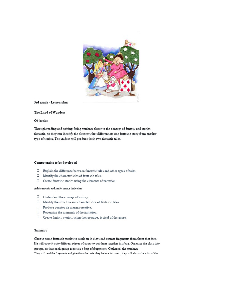 3rd Grade Fantasy Story Lesson Plan | PDF | Fantasy