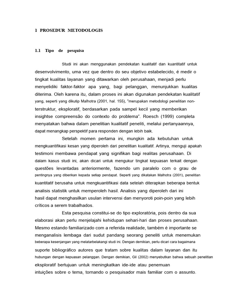 Metodologi Penelitian Kualitas Layanan | PDF