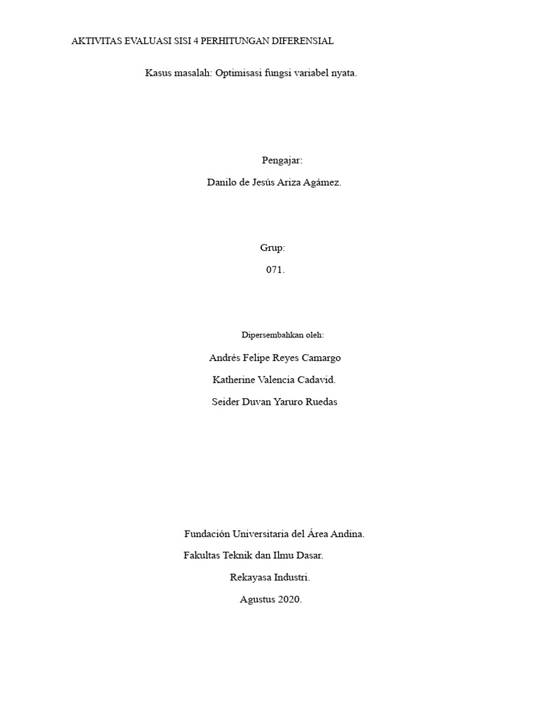 Optimisasi Fungsi Variabel Nyata | PDF